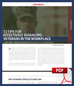 12 Tips for Effectively Managing Veterans in the Workplace - TBR website