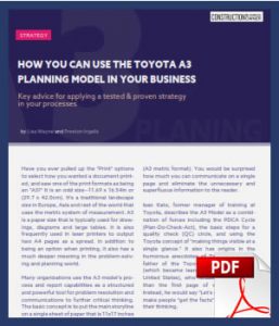 How You Can Use the Toyota A3 Planning Model in Your Business - TBR website